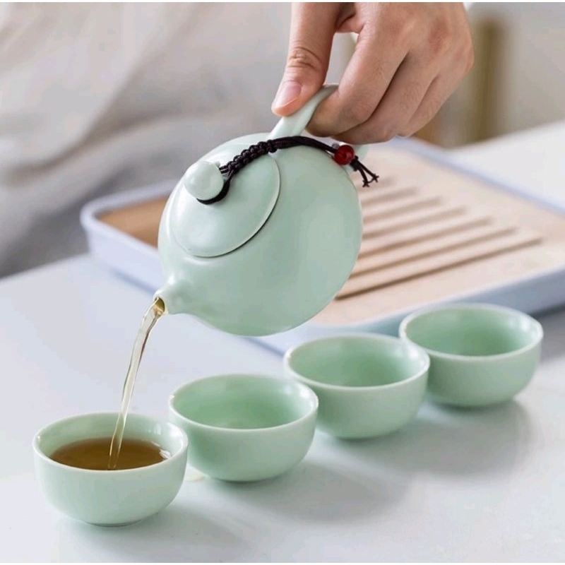 Jual Oolong classic chinese tea set souvenir pot set with gift box ...