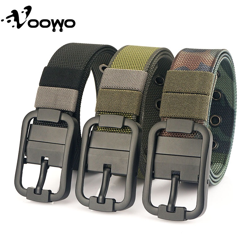 Jual Voowo 360° Ikat Pinggang Pria Ganda Nylon Canvas Sabuk Pinggang Pria Tactical Gesper Pria ...