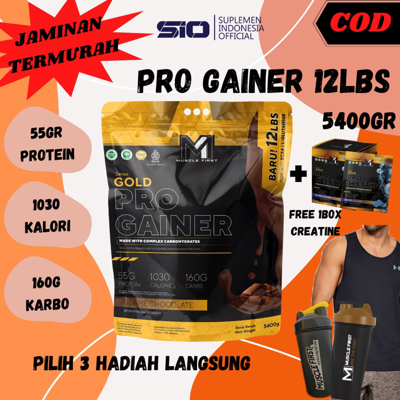 Jual Muscle First M1 PRO GAINER 12LBS 5400Gram Series Gold Suplemen ...