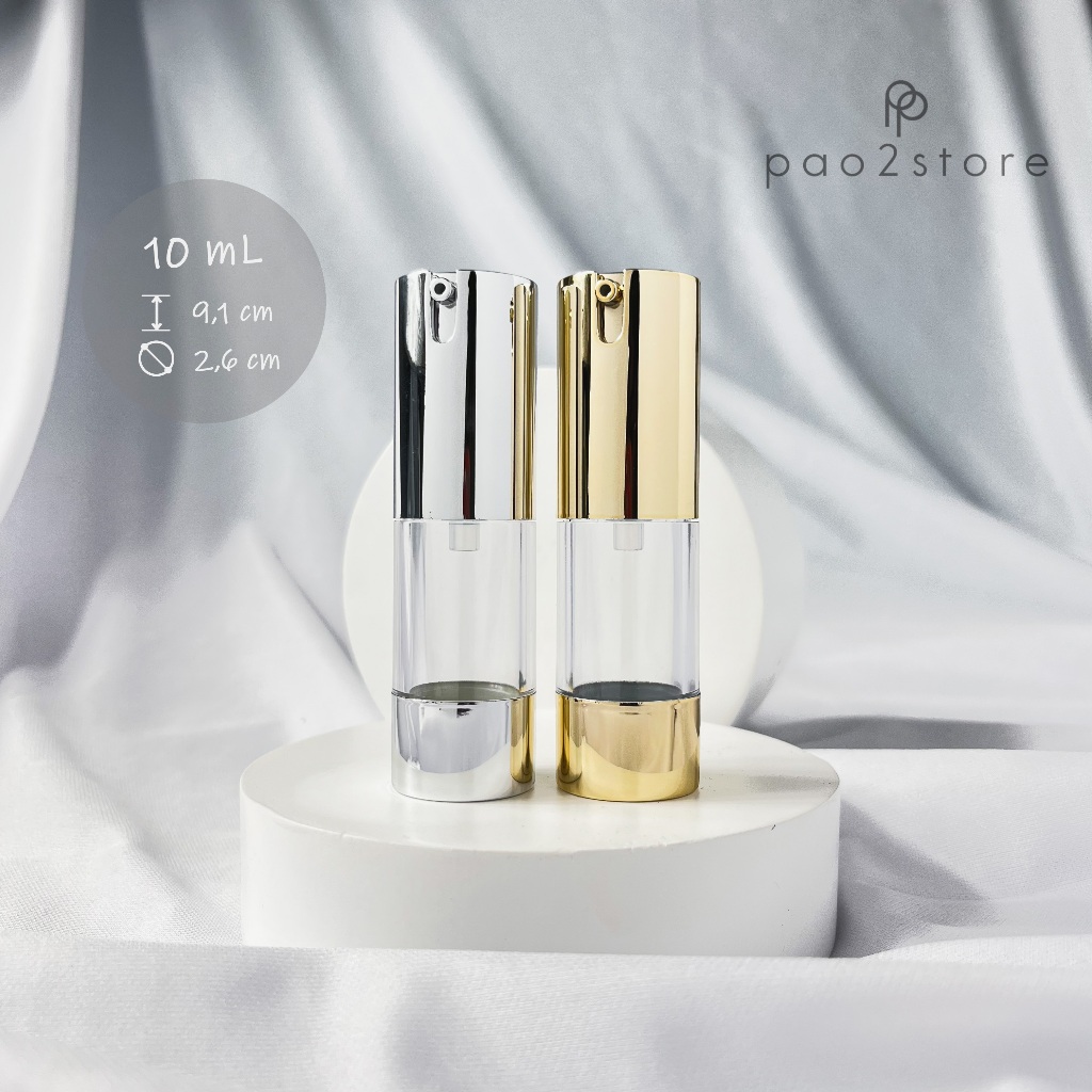 Jual Botol Airless PUMP 10ml - Lotion Serum Cream Mini Travel Size ...