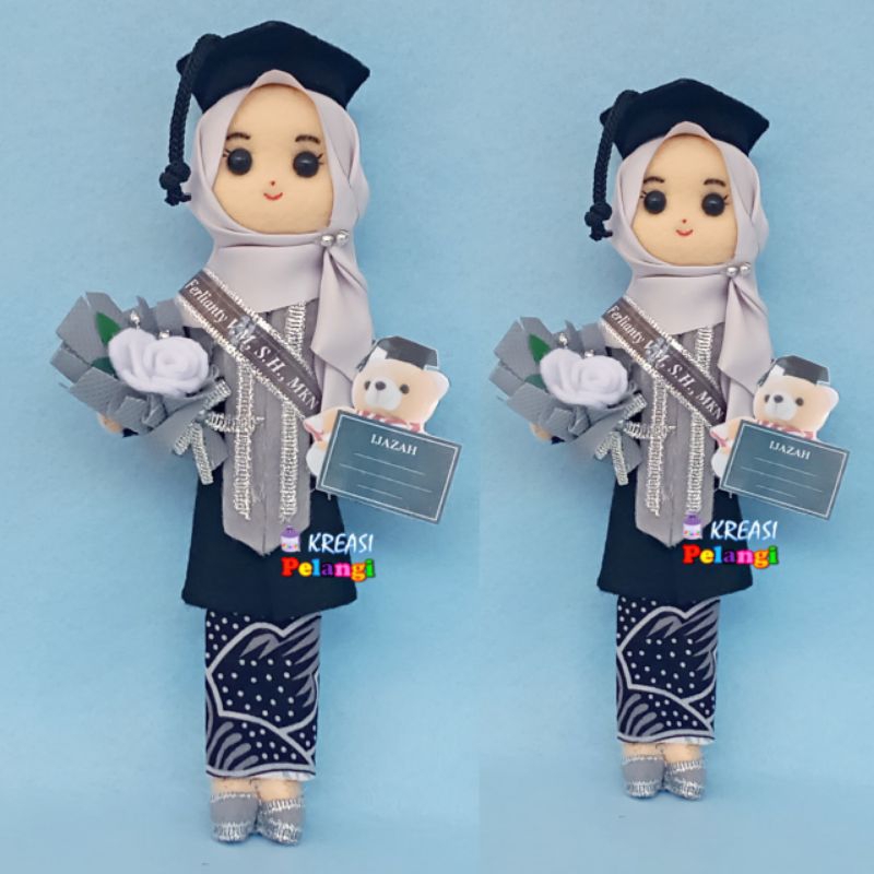 Jual Boneka Wisuda/Boneka WisudaFlanel/Boneka Wisuda Memakai Toga ...