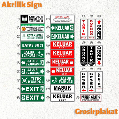 Jual Sign Papan Informasi Papan Petunjuk Sign Akrilik Print Sign ...