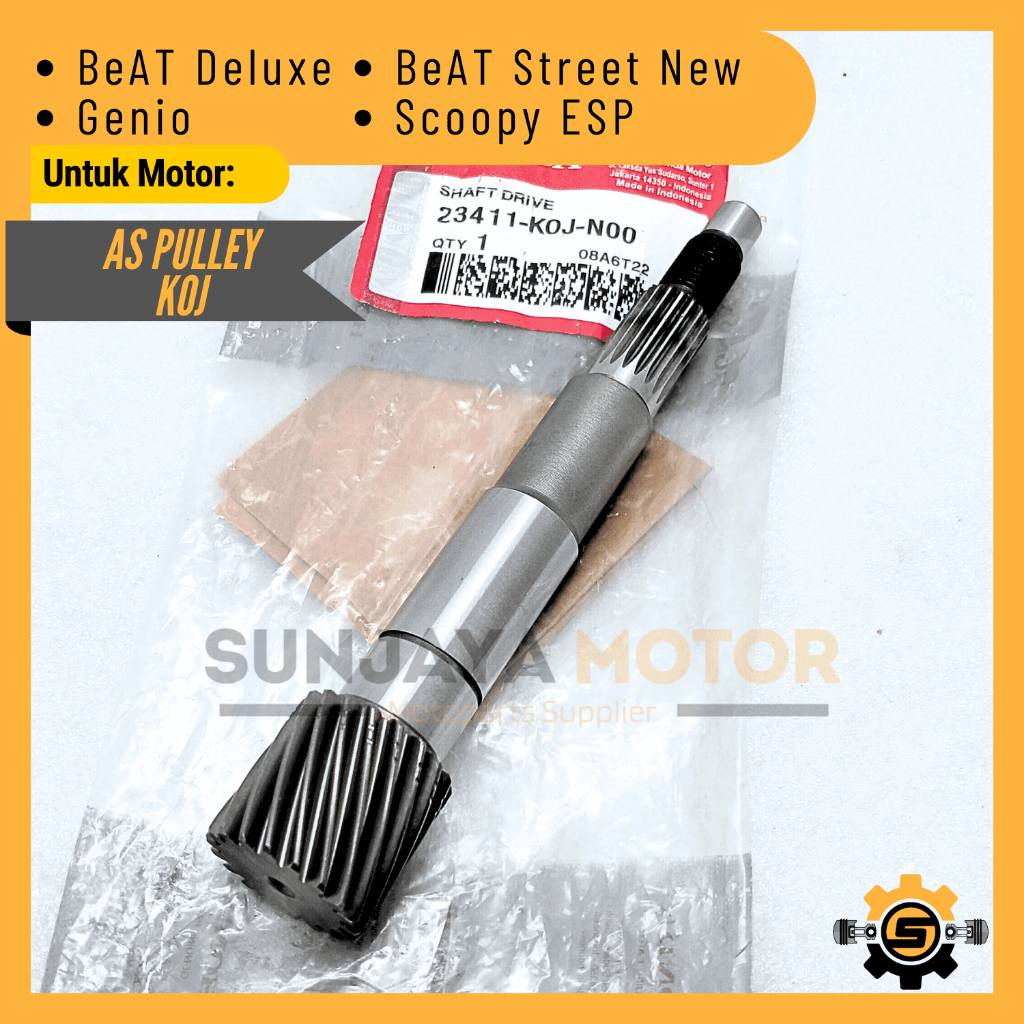 Jual As Pulley Shaft Drive K0J As Pully Belakang Kualitas Original Beat ...