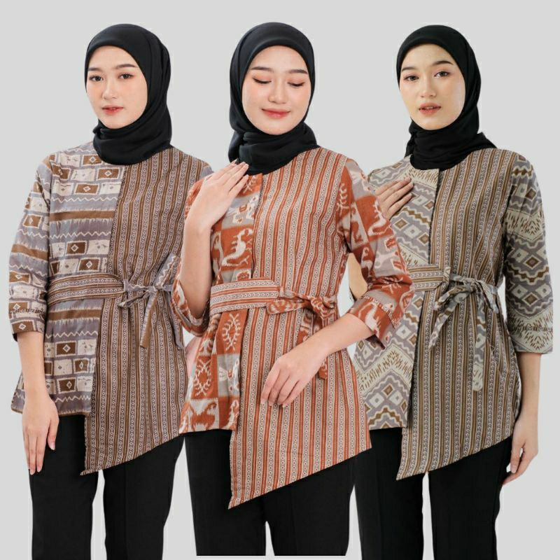 Jual Batik Wanita / Baju Batik Wanita / Batik Modern / Atasan Batik ...