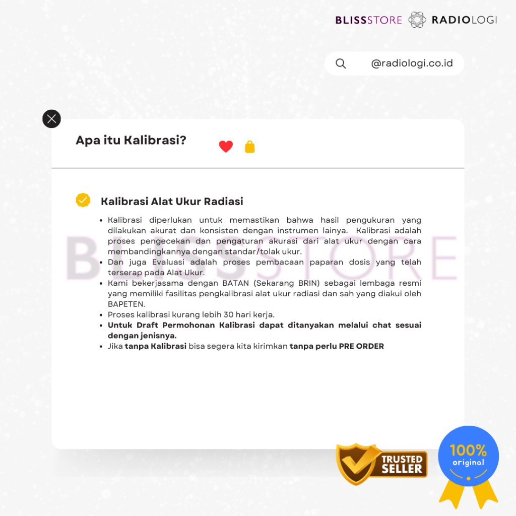 Jual TLD Badge BARC dengan Kalibrasi - Alat Pemantau Dosis Radiasi ...