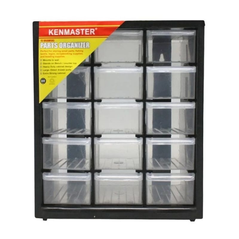 Jual Kenmaster Rak Komponen 15 Slot / Rak spearpart 15 Susun Kotak ...