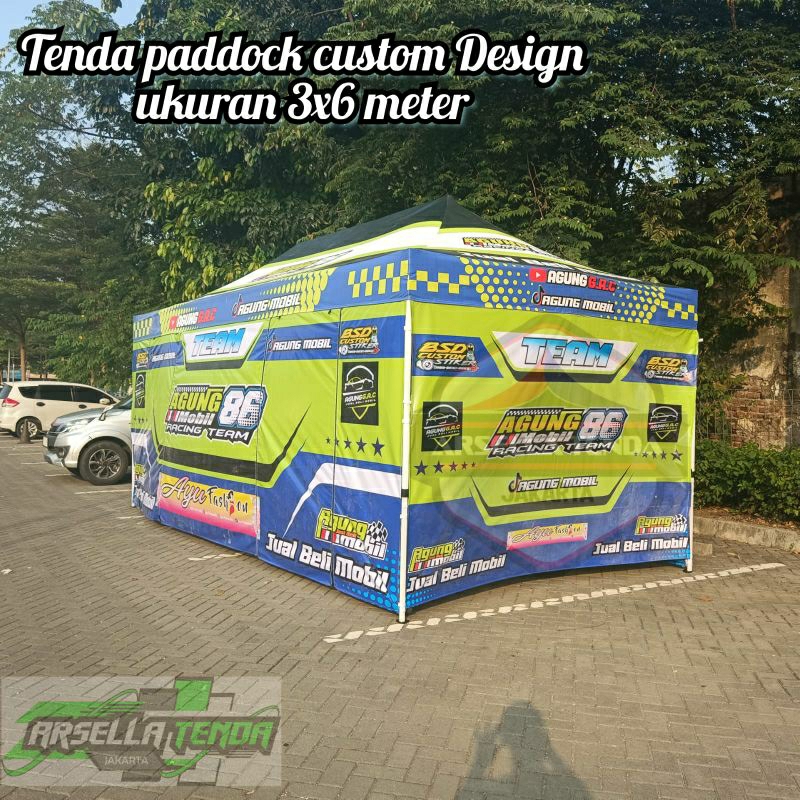 Jual Tenda lipat Paddock uk. 3x6 (PREMIUM 1,2 mm) custom full branding ...