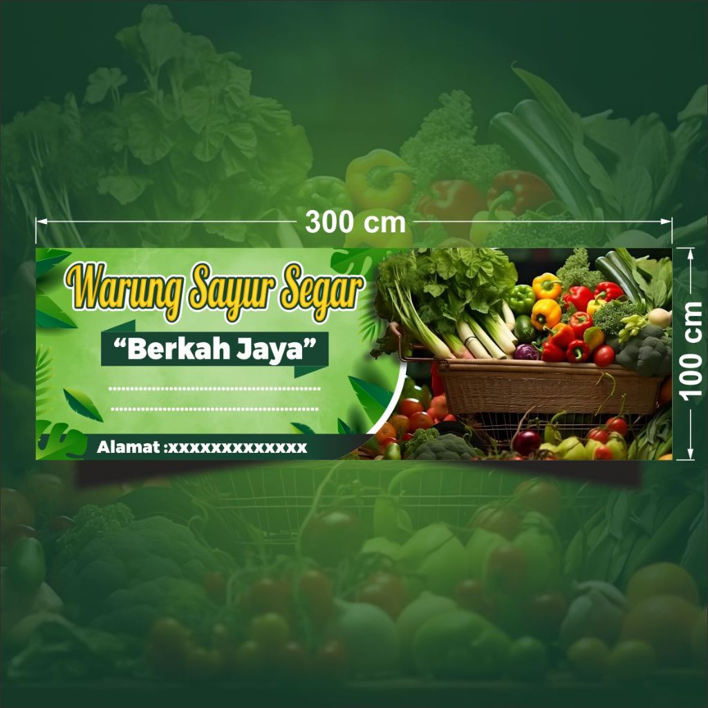 Jual TERMURAH SPANDUK BANNER GRATIS ONGKIR WARUNG SAYUR SEGAR MURAH ...
