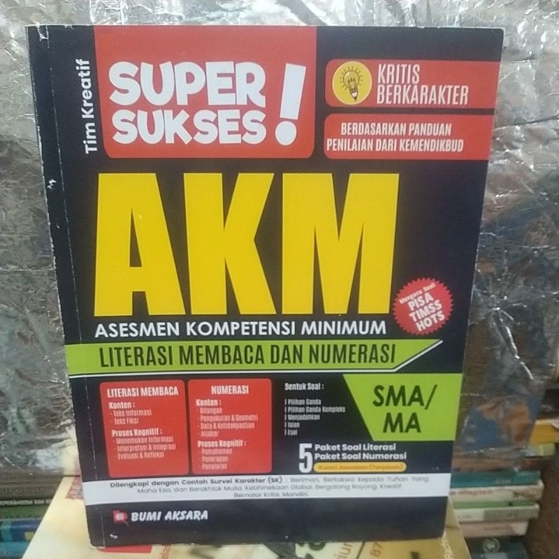 Jual Super Sukses AKM SMA/MA literasi membaca dan numerasi | Shopee ...