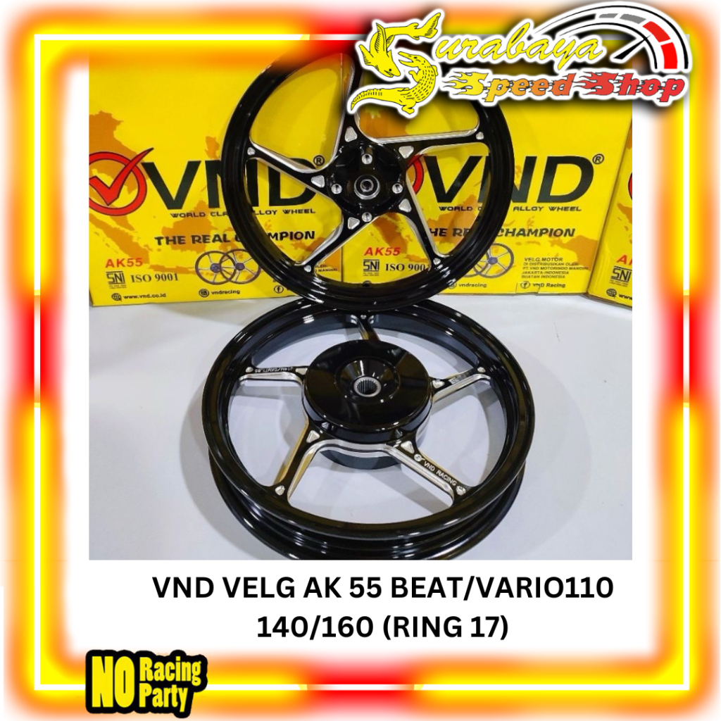Jual VND Velg Tipe AK 55 Model Enkei X1R Taka Beat Vario110 Scoopy Old Spacy Genio Ukuran 140/ ...