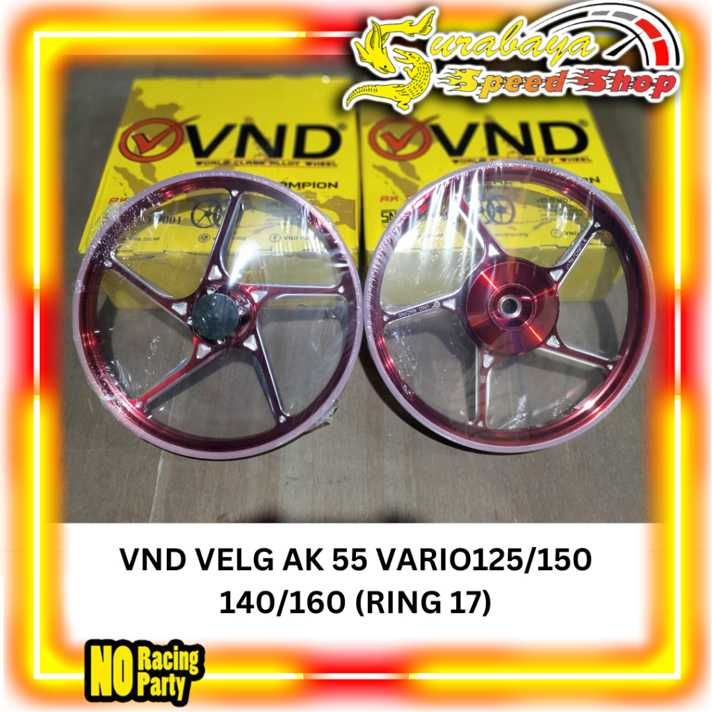 Jual VND Velg Tipe AK 55 Model Enkei X1R Taka Vario125 Vario150 Ukuran 140/160 Ring 17 Set Depan ...
