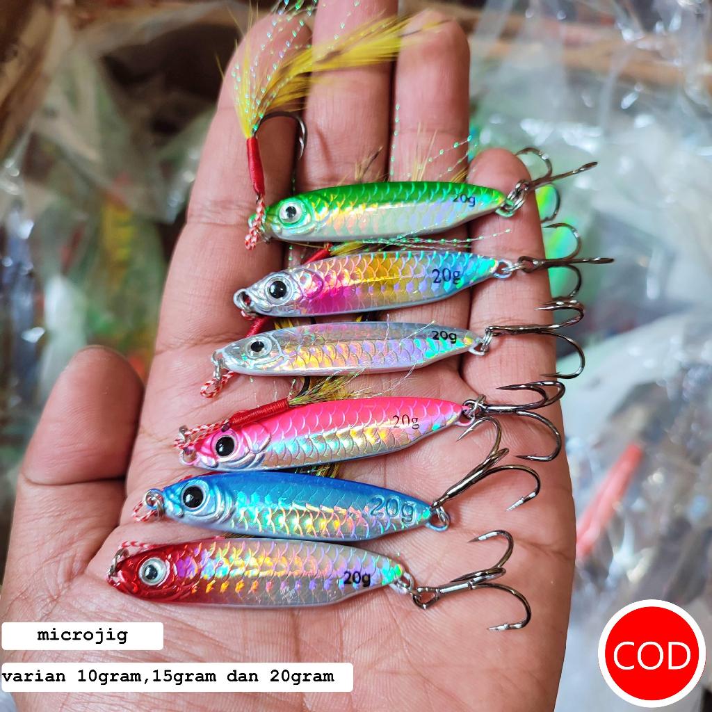 Jual Micro jig Motif Sisik 15gram 20gram dan 10gram Lengkap Assisthook ...