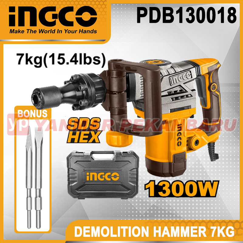 Jual Mesin Bobok Beton Demolition Breaker 20J 7KG INGCO PDB130018 ...