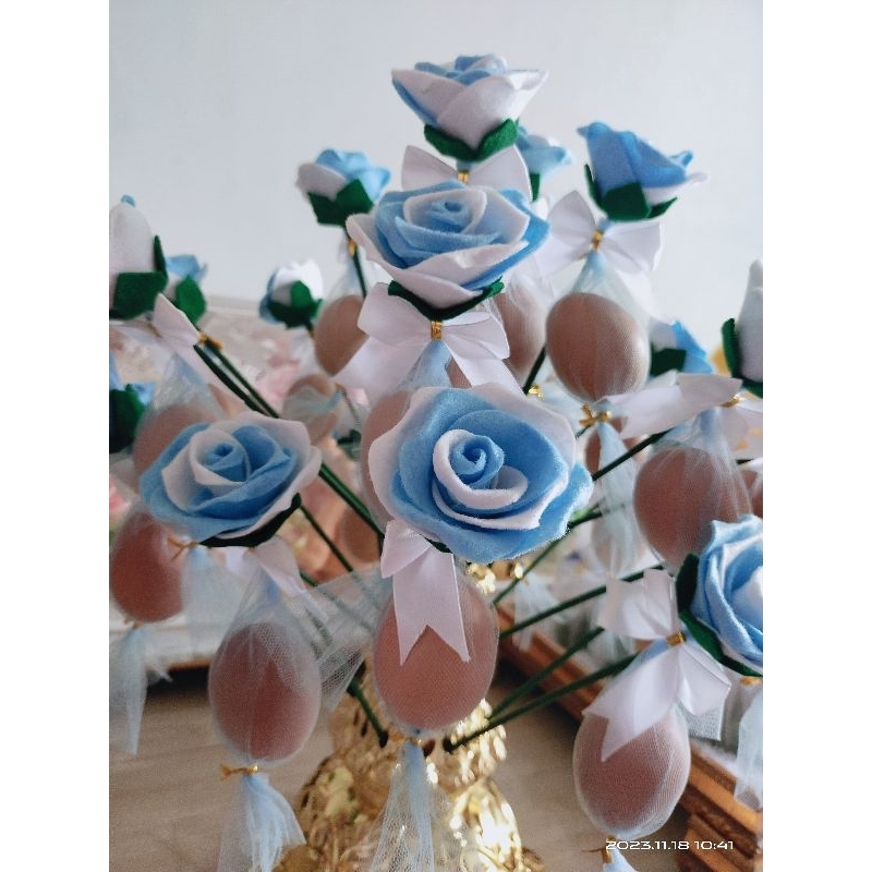 Jual bunga telur / pokok telok / bunga pahar / nikah yuk pontianak ...