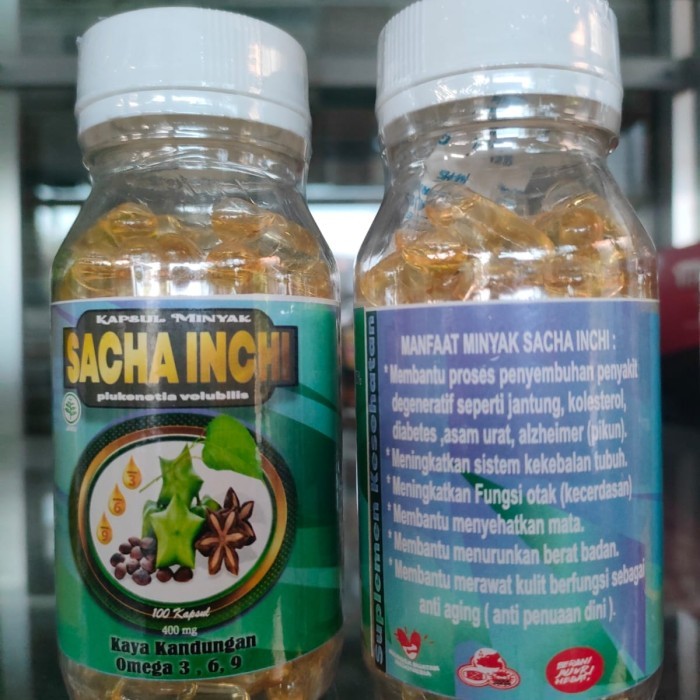 Jual kapsul minyak SACHA INCHI isi 100 kapsul original kapsul minyak ...