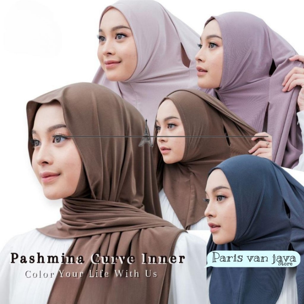 Jual Pashmina Inner Oval Menutup Leher Jersey Premium | Pashmina Instan ...