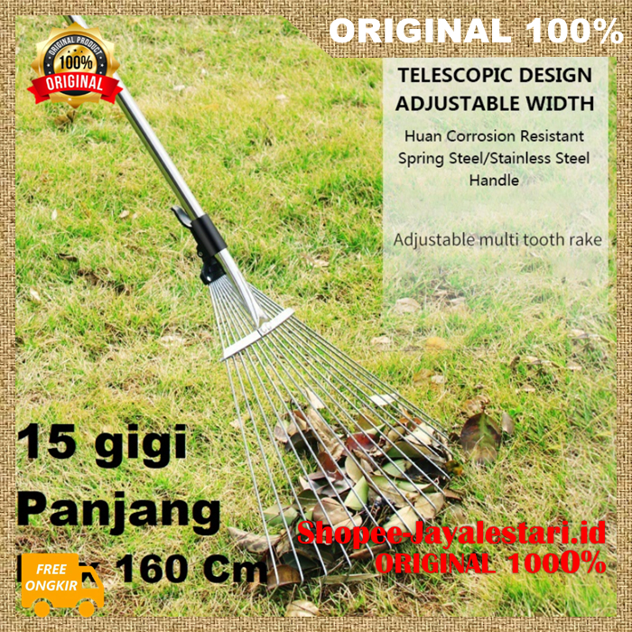 Jual Teleskopik Garpu Daun Sapu Garpu Taman Alat Garuk Rumput ORIGINAL ...