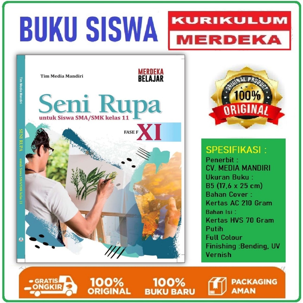 Jual Buku Siswa Seni Rupa SMA / SMK Kelas XI Kurikulum Merdeka SMA Kelas 11 CV. Media Mandiri ...