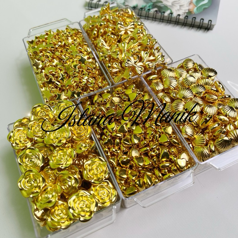 Jual Manik Mote Love kerang Rose bintang Gold Series (1 PON) | Shopee ...