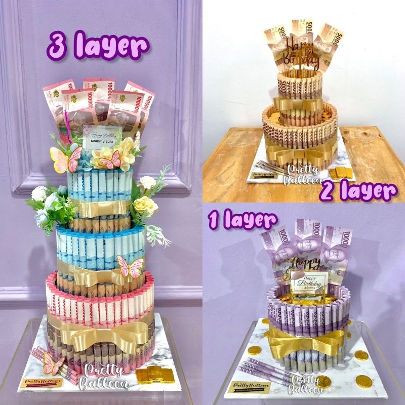 Jual Uang kue/money cake/kue uang/gift ulang tahun | Shopee Indonesia
