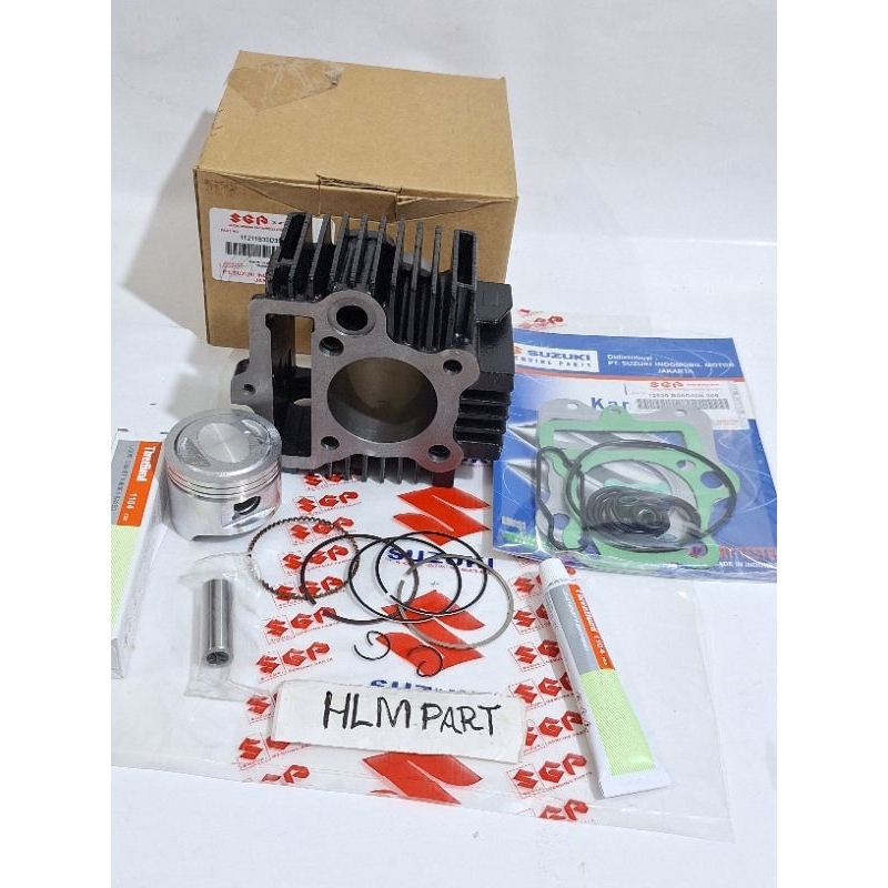 Jual Blok seher komplit isi Piston Kit Suzuki Shogun 110 oversize Standar | Shopee Indonesia