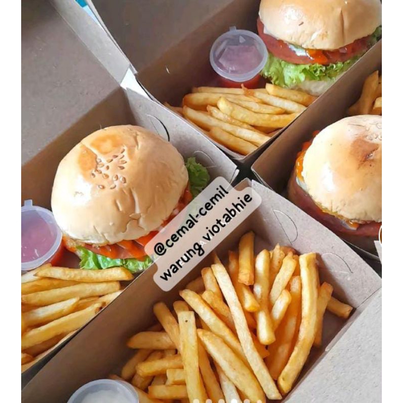 Jual burger plus kentang | Shopee Indonesia