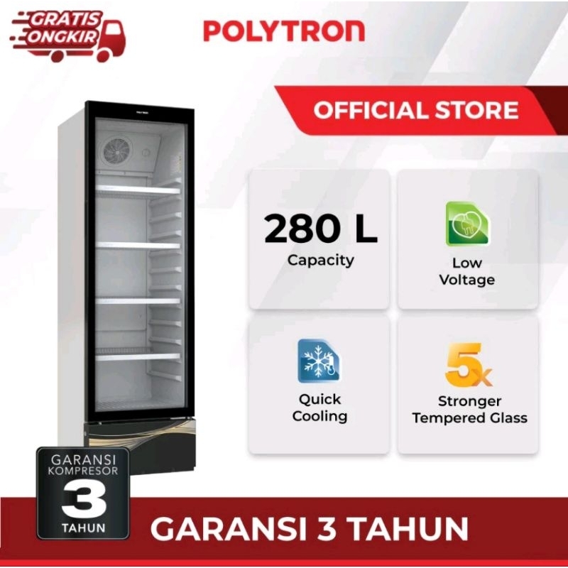 Jual Showcase Polytron 5 rak Kulkas Polytron Pendingin SCN 287 ...