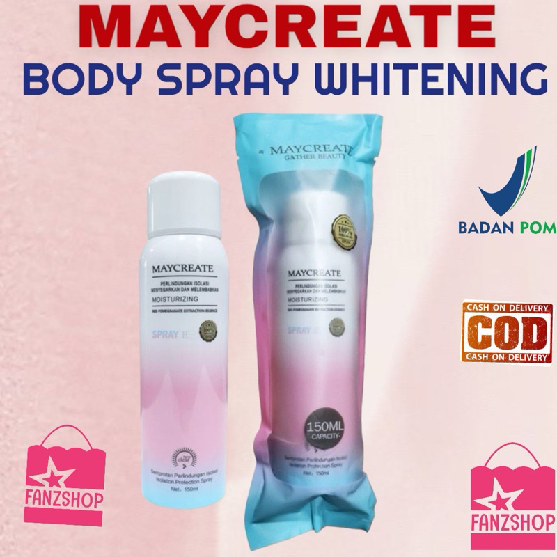 Jual MAYCREATE WHITENING SPRAY/ MAYCREATE MOISTURIZING SPRAY/ BIOAQUA ...