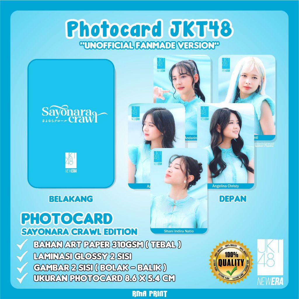 Jual PHOTOCARD JKT48 Unofficial Fanmade Sayonara Crawl | Shopee Indonesia