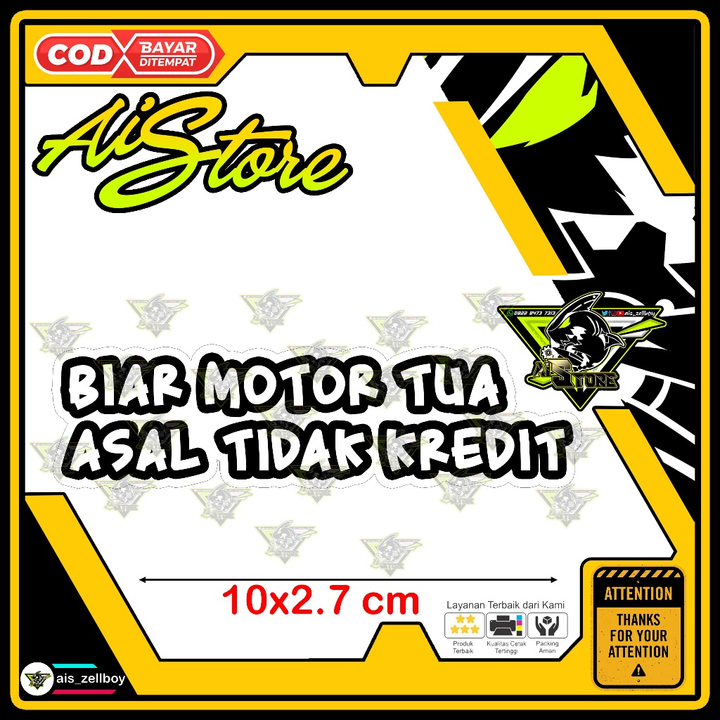Jual Stiker Biar Motor Tua Asal Tidak Kredit | Shopee Indonesia