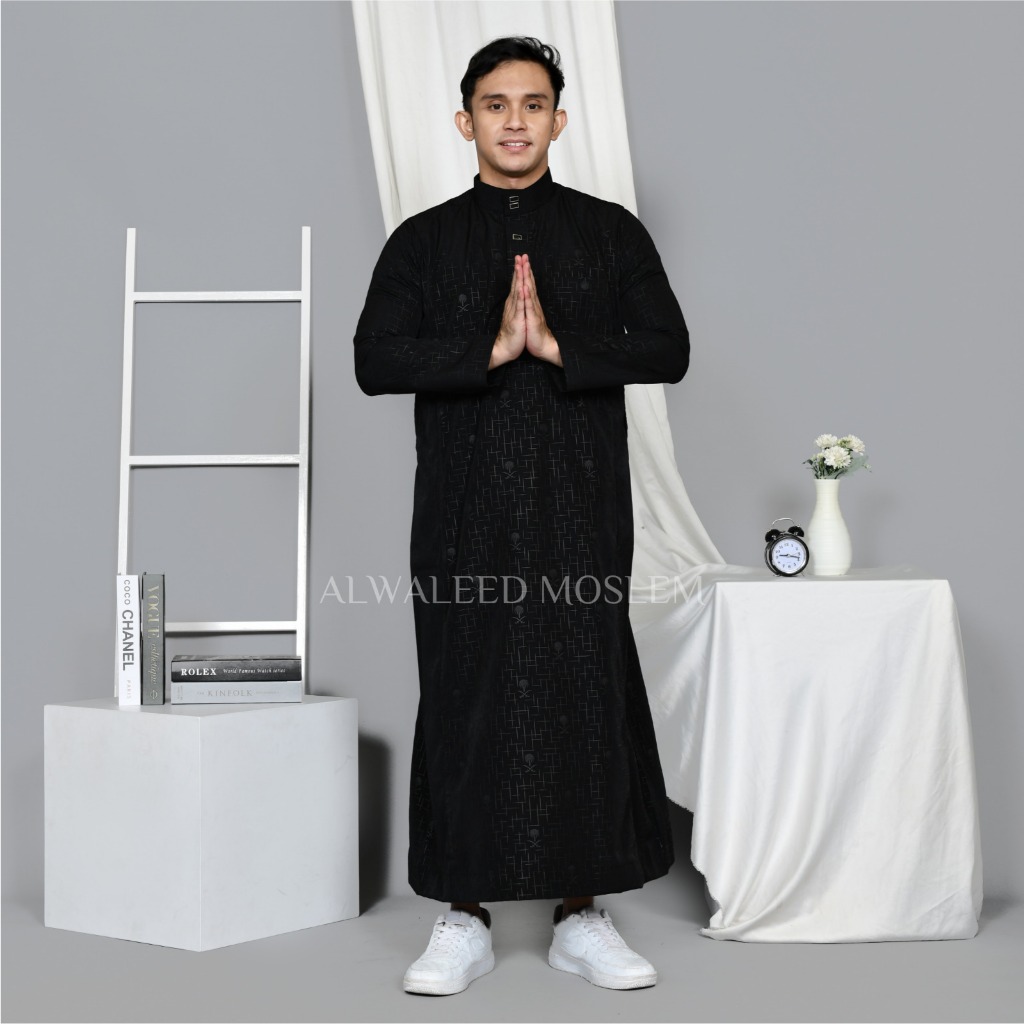 Jual GAMIS PRIA KUFFAH AL WALEED MOSLEM JUBAH MUSLIM MURAH | Shopee ...