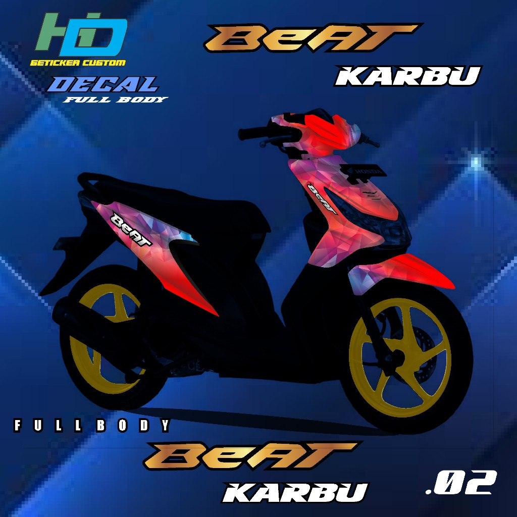 Jual Decal Stiker BEAT KARBU FULL BODY DESIGN GRADASI WARNA 2024 ...