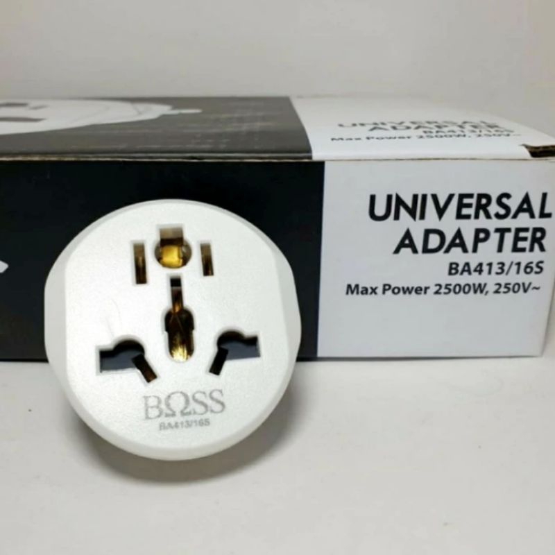 Jual Boss Stop Kontak Sambungan Colokan Kaki 3 Over Steker Adapter 16A ...