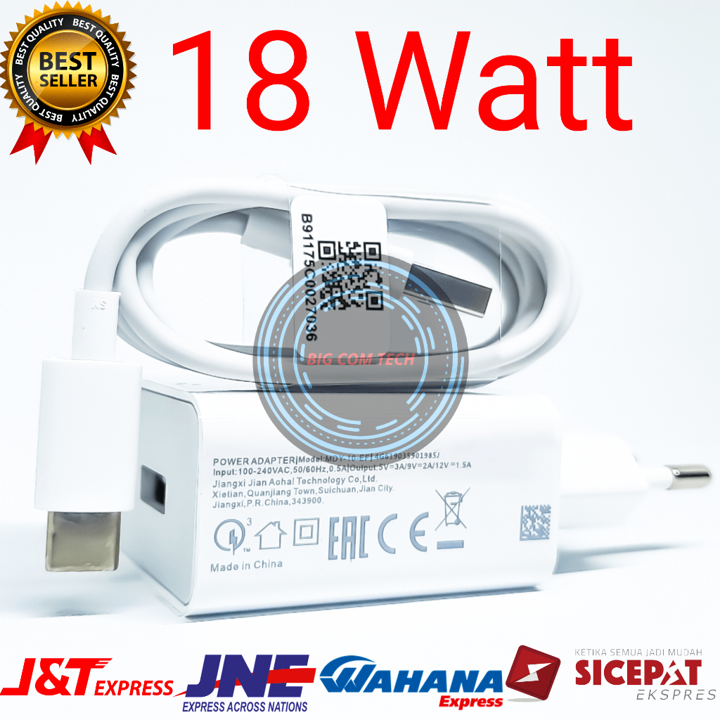 Jual Charger Fast Charging 18 Watt Note 7 Pro / Note 8 Pro / Note 9 / Note 9T / Note 8 / 8A Pro ...