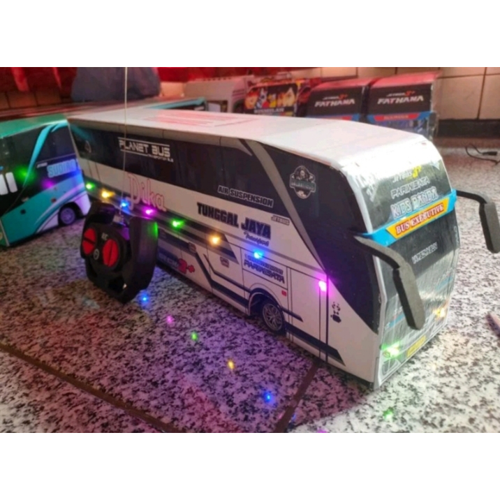 Jual Mainan Miniatur Bus Telolet Basuri Full Lampu Remot Control ...
