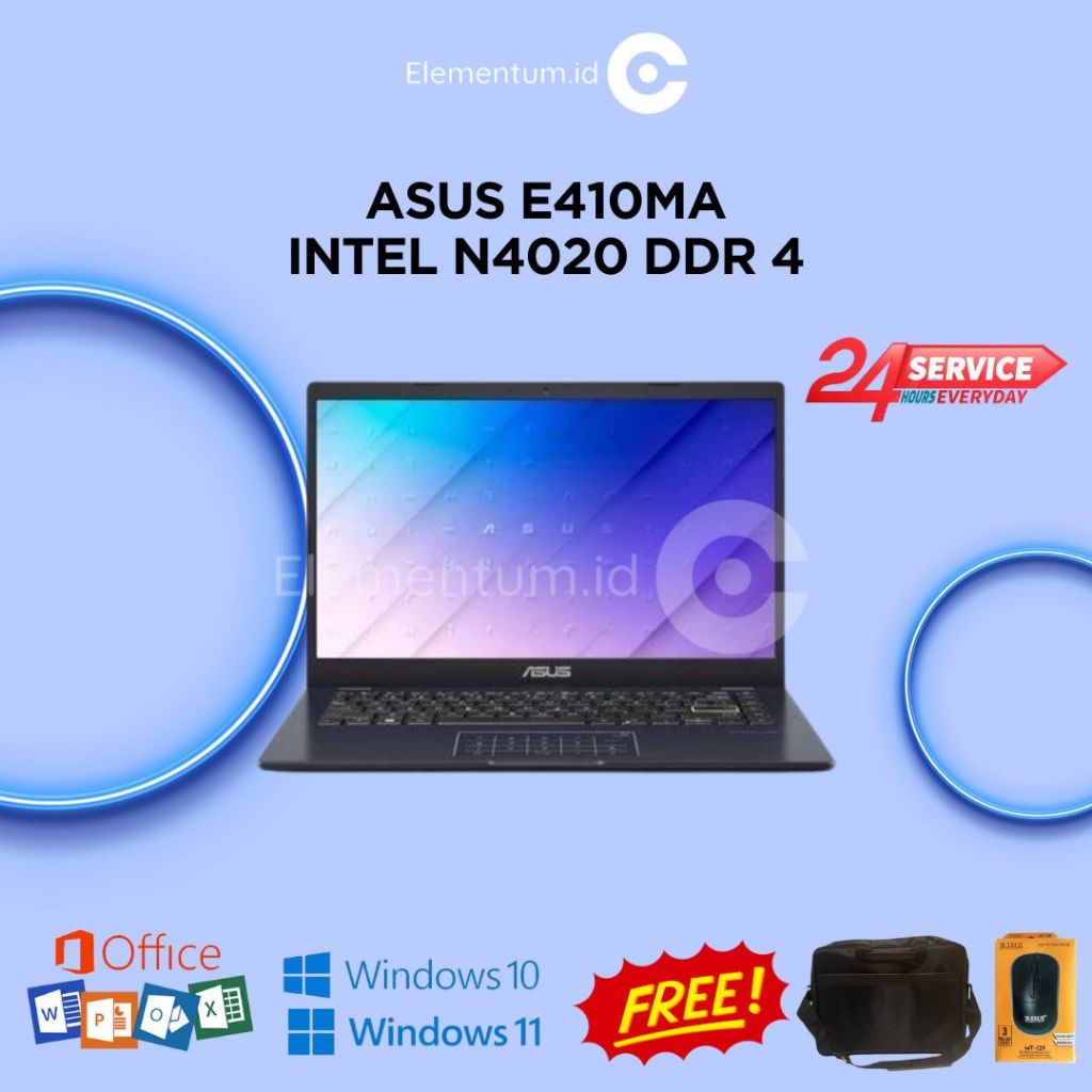 Jual LAPTOP ASUS E410MA - INTEL N4020 DDR4 4GB 512GB SSD INTEL UHD 14 ...