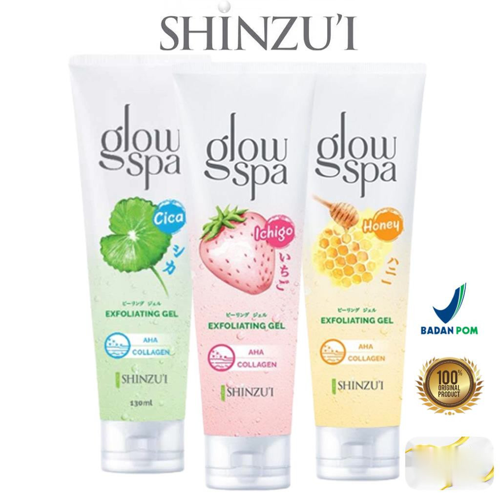 Jual Shinzui Glow Spa Exfoliating Gel 260ml,130ml Series | Honey | Ichigo | Cica | Gel ...