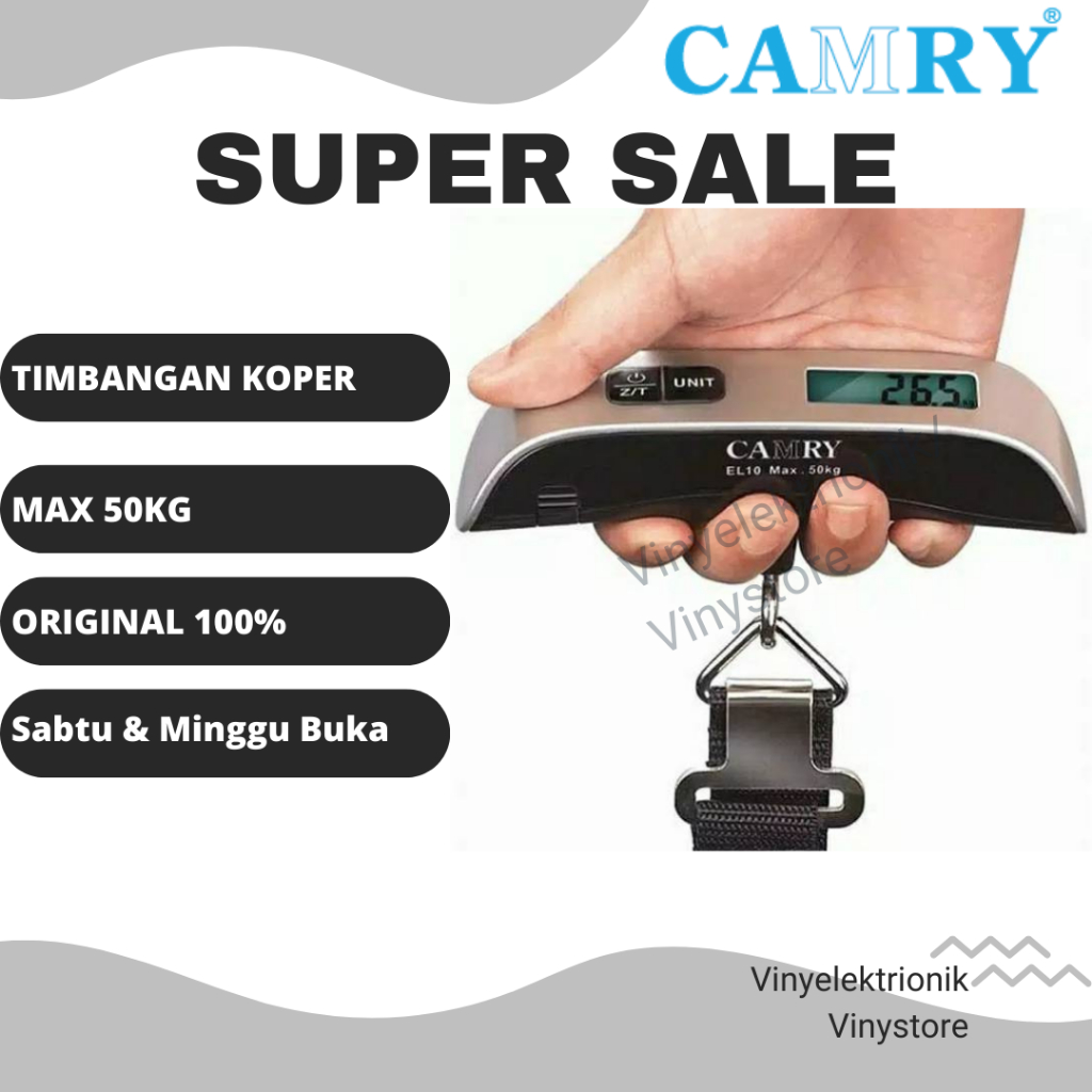 Jual TIMBANGAN KOPER DIGITAL CAMRY EL10 MAX 50KG ORIGINAL 50 KG HAND ...