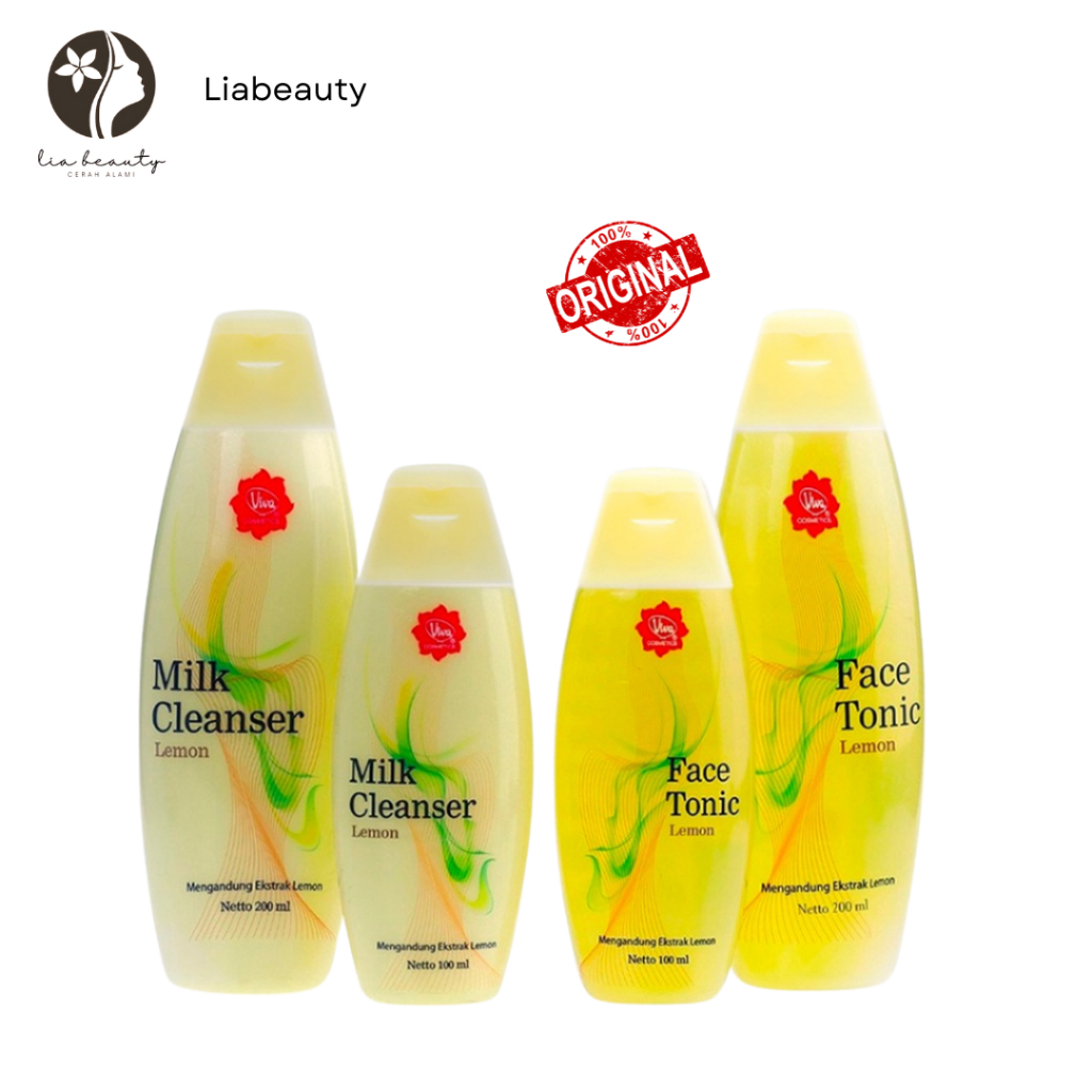Jual Viva Face Tonic & milk cleanser Lemon (100 ml & 200 ml) | Shopee ...