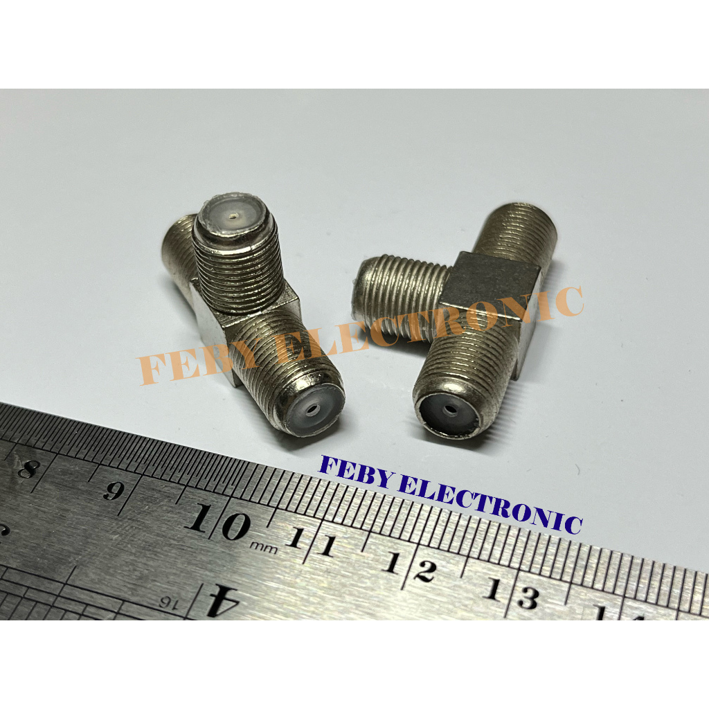 Jual BNC T DRAT | KONEKTOR F JACK T DRAT | CABANG BUAT SAMBUNGAN KABEL | Shopee Indonesia