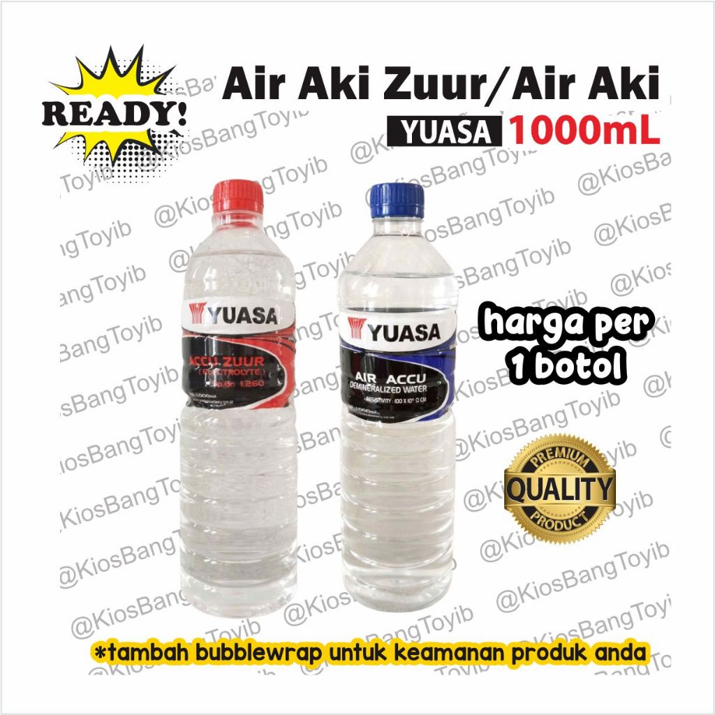 Jual Air Accu Aki Zuur / Air Accu Aki 1Liter YUASA (LIVE) | Shopee ...