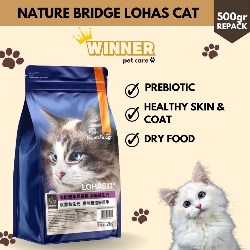 Jual Nature Bridge Lohas Cat All Life Stages with Prebiotic Repack ...
