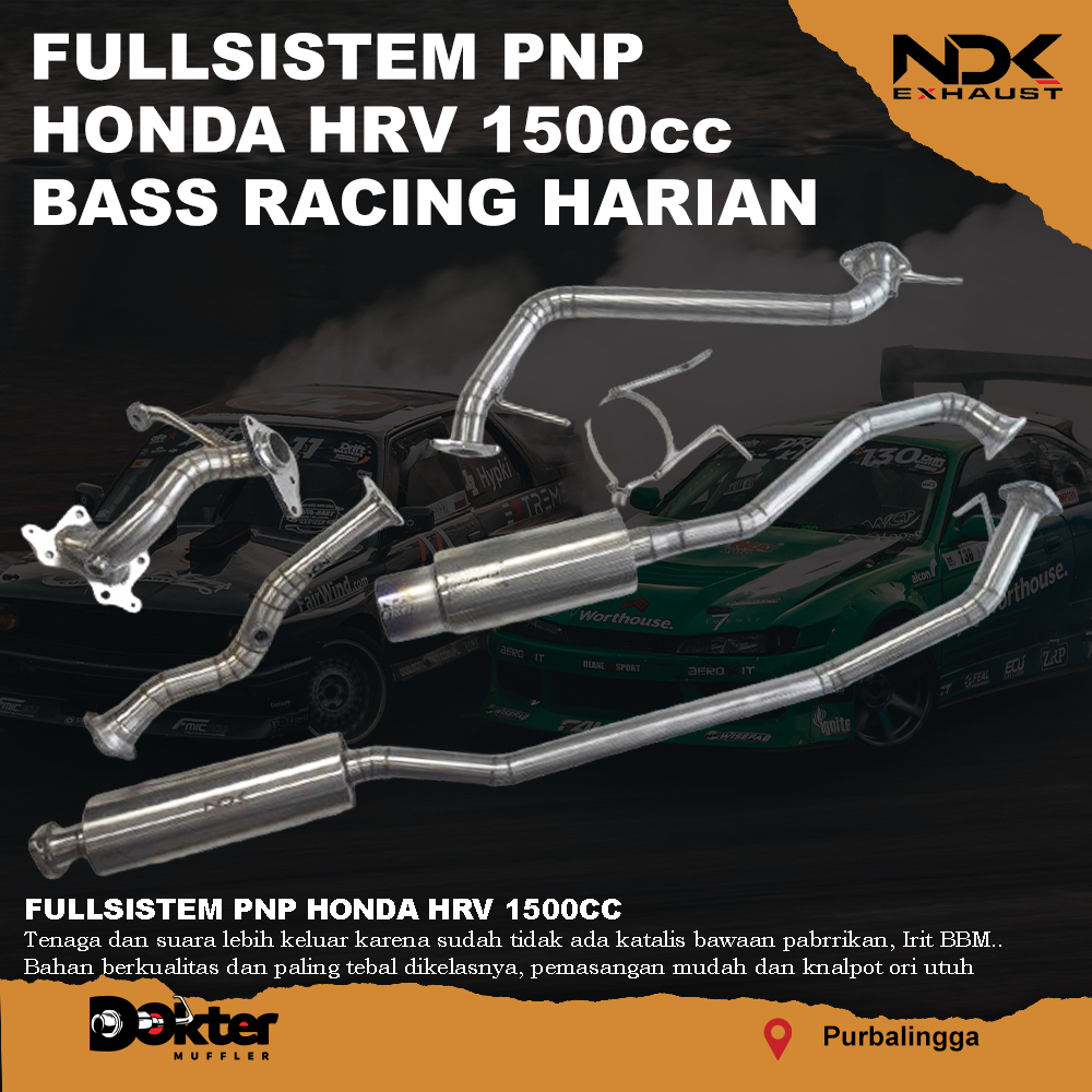 Jual KNALPOT RACING MOBIL HRV 1500 FULLSISTEM PNP BASS ADEM NDK EXHAUST ...