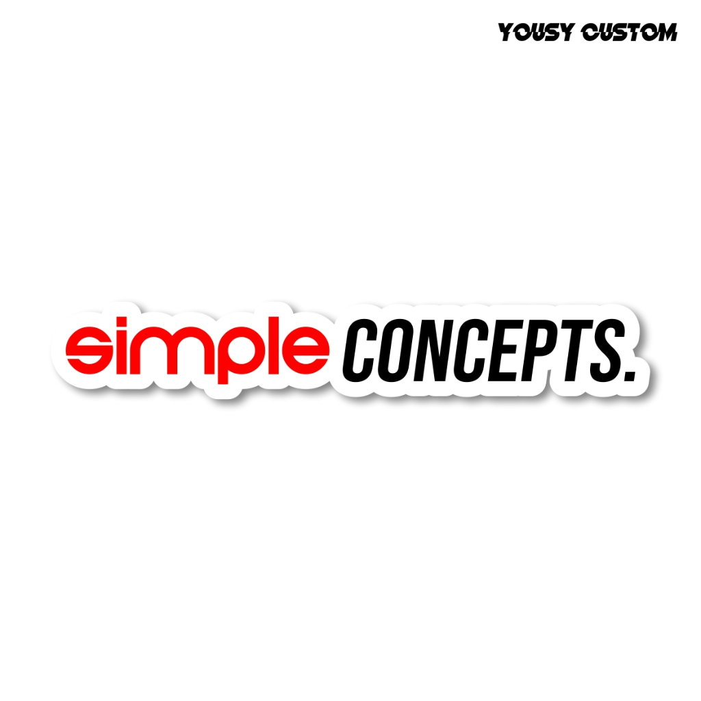Jual Stiker SIMPLE CONCEPTS Laminasi GLosy | Shopee Indonesia