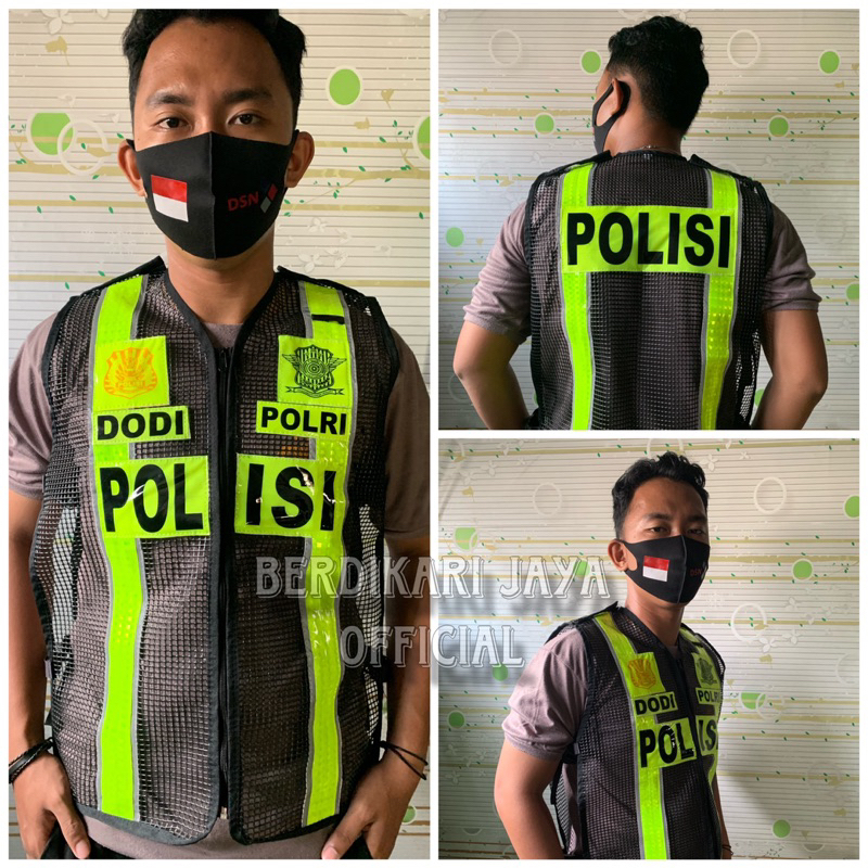 Jual Rompi Polisi Jaring Karet Rompi Transparan Rompi Polisi Hitam ...