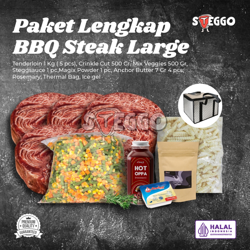 Jual Paket Hemat Lengkap BBQ RIBEYE BEEF STEAK, Bundling Daging Steak ...