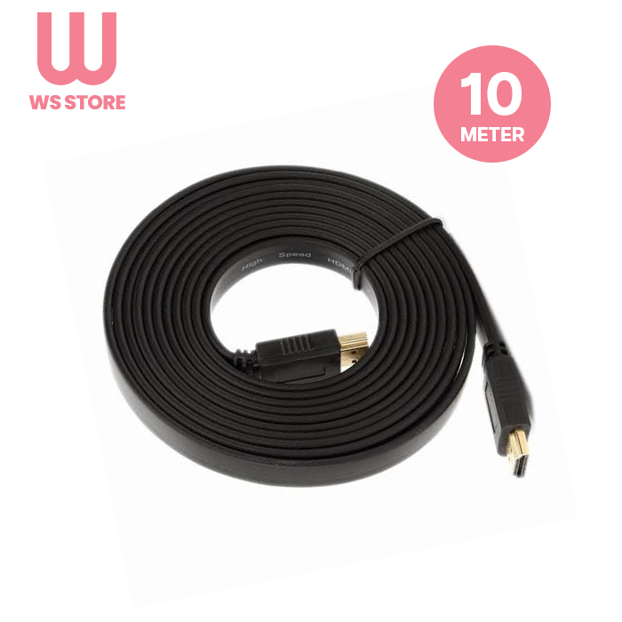 Jual Kabel HDMI SKYHUB FLAT Cable 10 M HDMI Pipih Gepeng | Shopee Indonesia