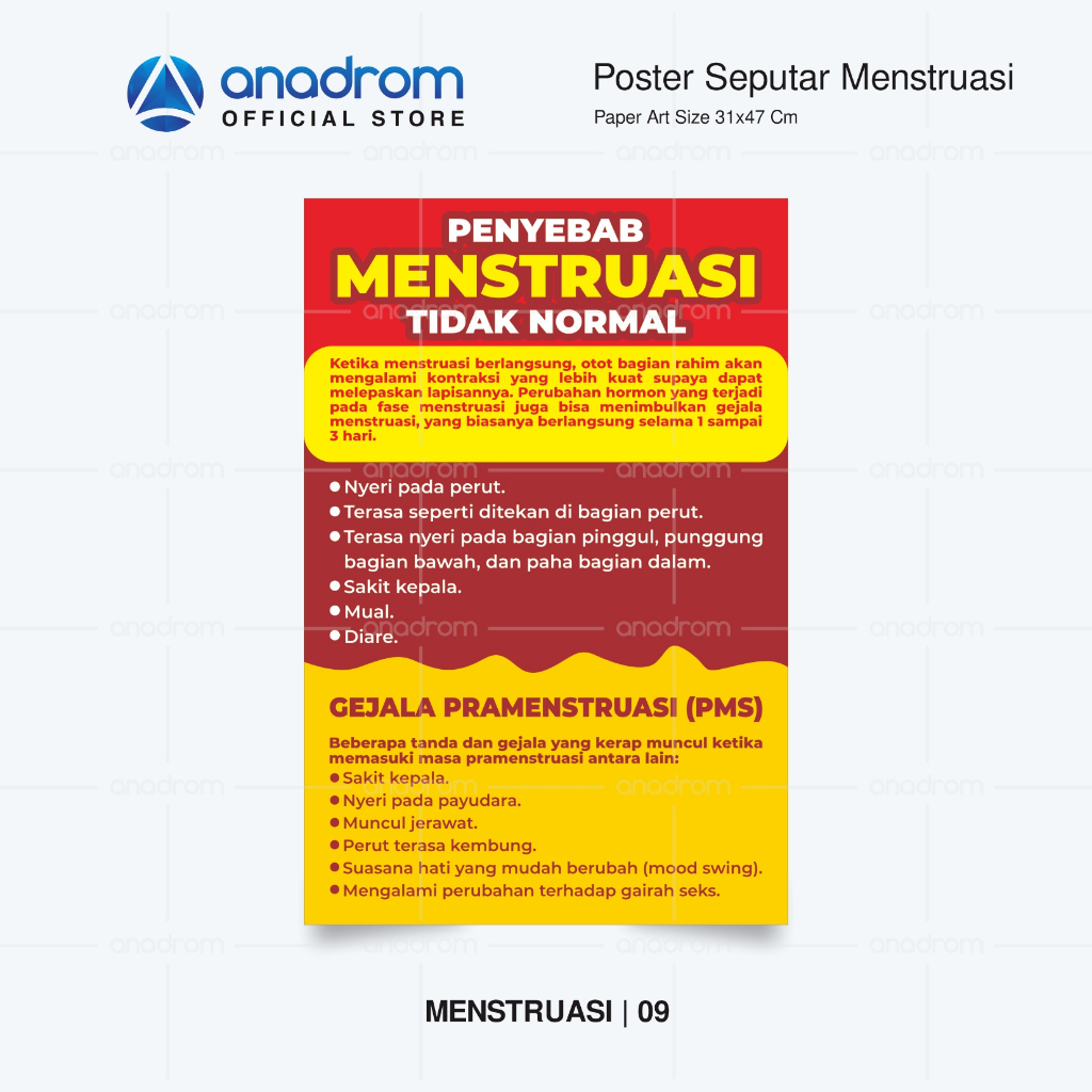 Jual Poster Seputar Apa Itu Menstruasi | Poster Promosi Edukasi ...