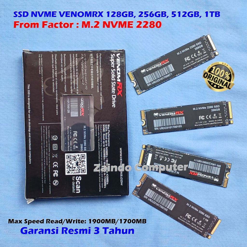 Jual NVME 128GB NVME VENOMRX NVME 256GB NVME VENOMRX, NVME 512GB NVME ...