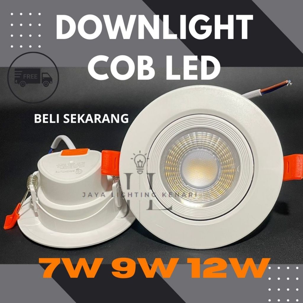 Jual LAMPU SOROT COB SPOTLIGHT 7W 9W 12W WATT LAMPU DOWNLIGHT PLAFON LED | Shopee Indonesia